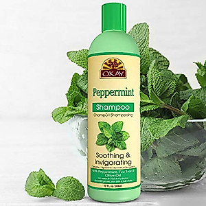 OKAY PEPPERMINT Soothing and Invigorating SHAMPOO 12oz / 355ml