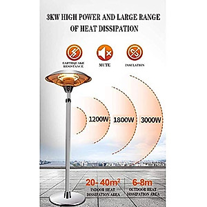 LUYIYI Heater, Outdoor Commercial Umbrella Heater Stove, Height Adjustable, Suitable for Home Garden