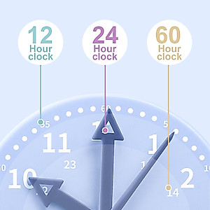 Time Teaching Clock Model,Learn How to Tell Time Clock with 3 Clock Hands,Develops Time Education Educational Clocks for Kids for School Students