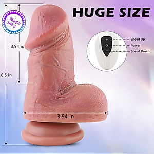 Anal Dildo Thick Huge Dildo with Suction Cup, Big Monster Silicone Fantasy Dildo for Men, 6 Inch Giant Soft Realistic Dildos for Women, Fat Massive Waterproof Vibrator, Wide Fake Penis