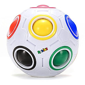 Rubik's Cube 3-Piece Gift Set (Rainbow Ball, Magic Star Puzzle and Magic Star Spinner) Pocket Educational and STEM Toy, Brain Teaser, Stress Relief, Fun, Additive Fidget Toys For Adults, Teen and Kids