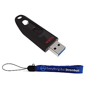 SanDisk 32GB USB 3.0 Flash Ultra Memory Drive (SDCZ48-032G-UAM46) Transfer Speeds Up To 100MB/s - Bundle with (1) Everything But Stromboli (tm) Lanyard