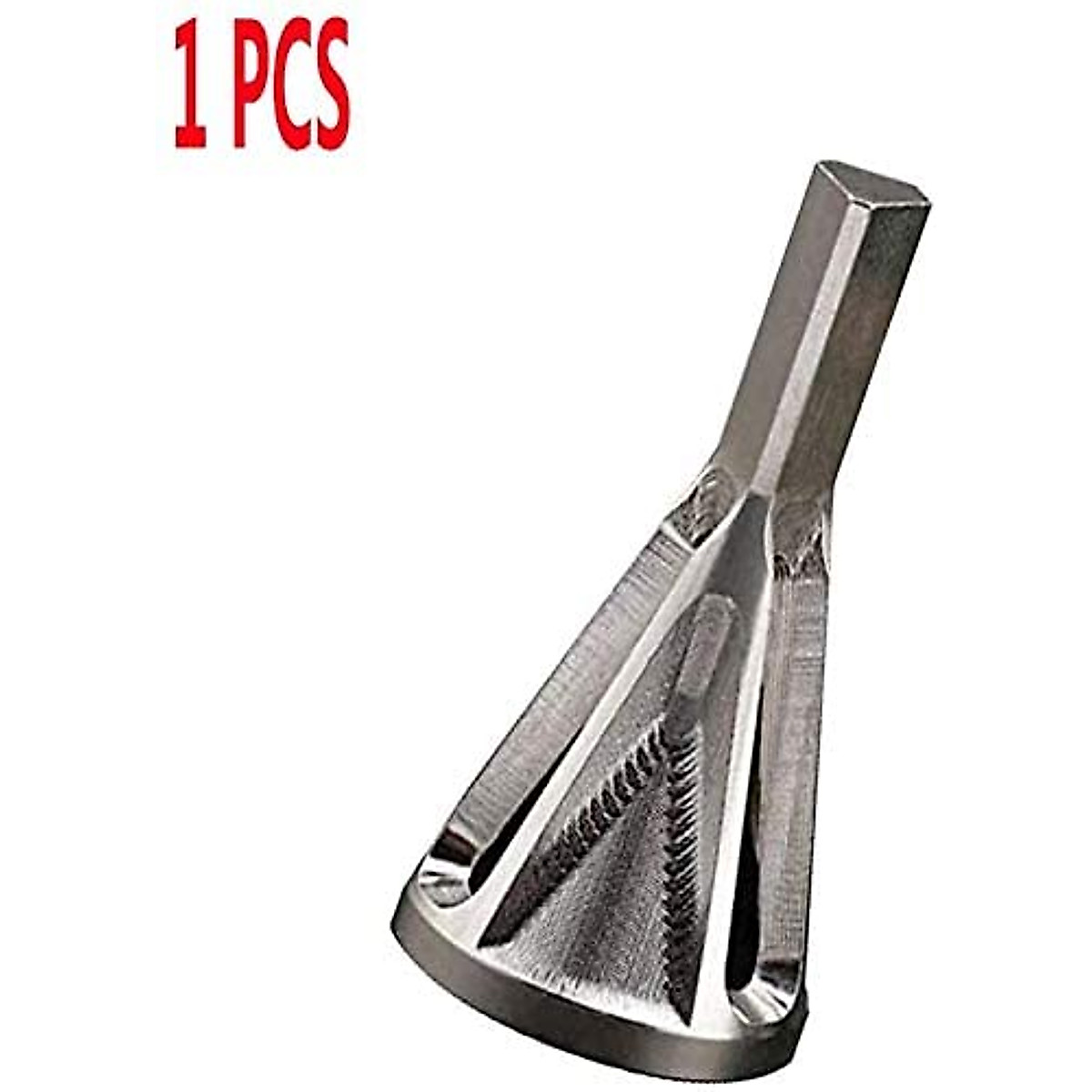 Deburring External Chamfer Tool Drill Bit Remove Repair Tool Triangle Shank, High Manganese Steel Silver 1pcs