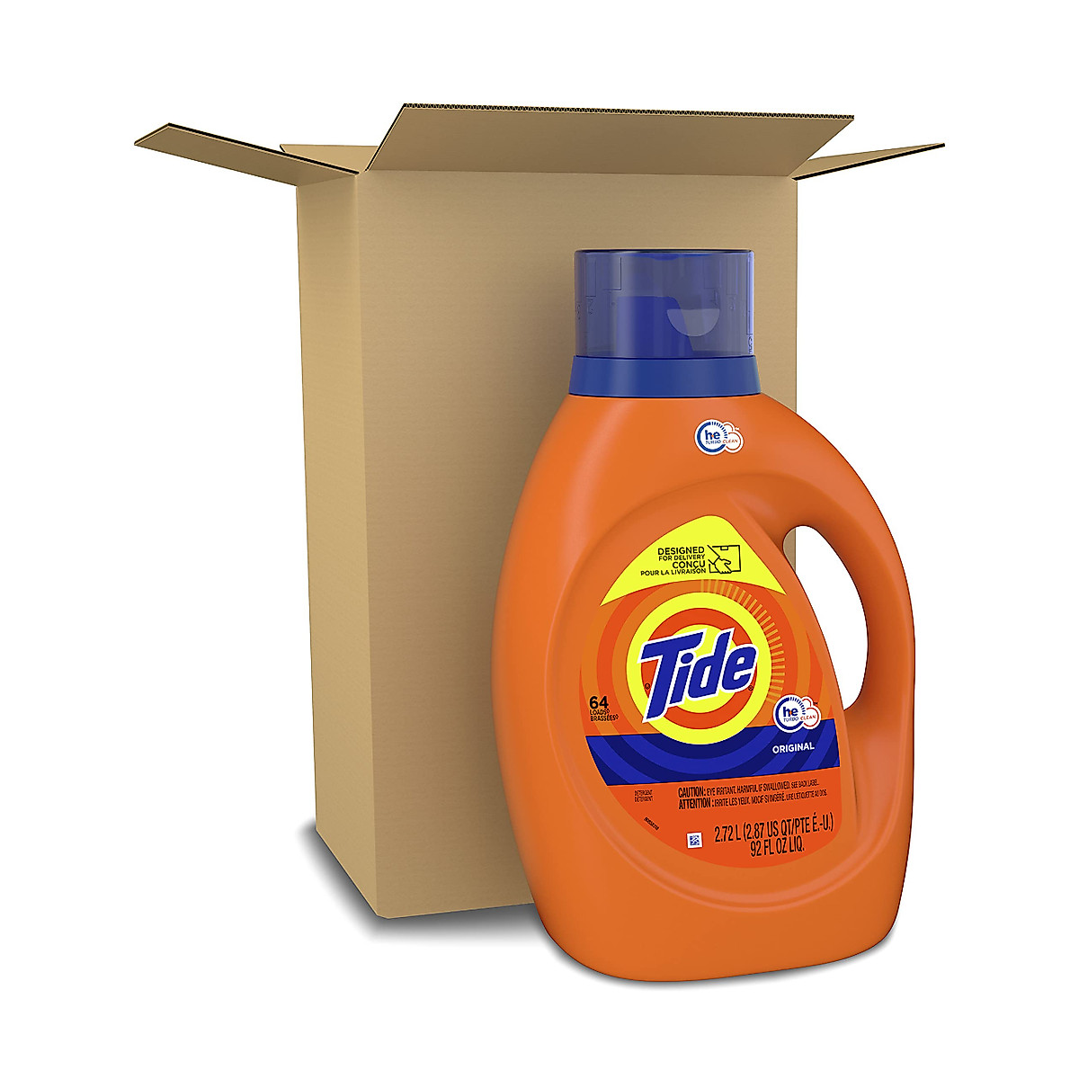 Tide Liquid Laundry Detergent Soap, High Efficiency (HE), Original Scent, 64 Loads (Pack of 2)
