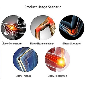 WILLQ Hinged ROM Elbow Brace for Post-op Surgery Recovery Dislocated Arm Elbow Brace Stabilizer Splint Arm Orthosis Injury Recovery Support Surgery ​Injury Recovery Pain Relief