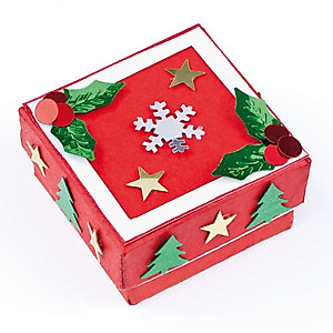 Baker Ross Christmas Sequins Value Pack — Kids' Crafts and Art Projects, Cards, Party Bags, and Decorations (56g)