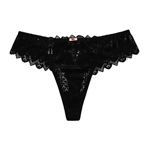 MASKE Remote Control Panties for Women Pleasure Panties for Women Lace Panty with Cross Front Detail Crochet Lace Lace Up