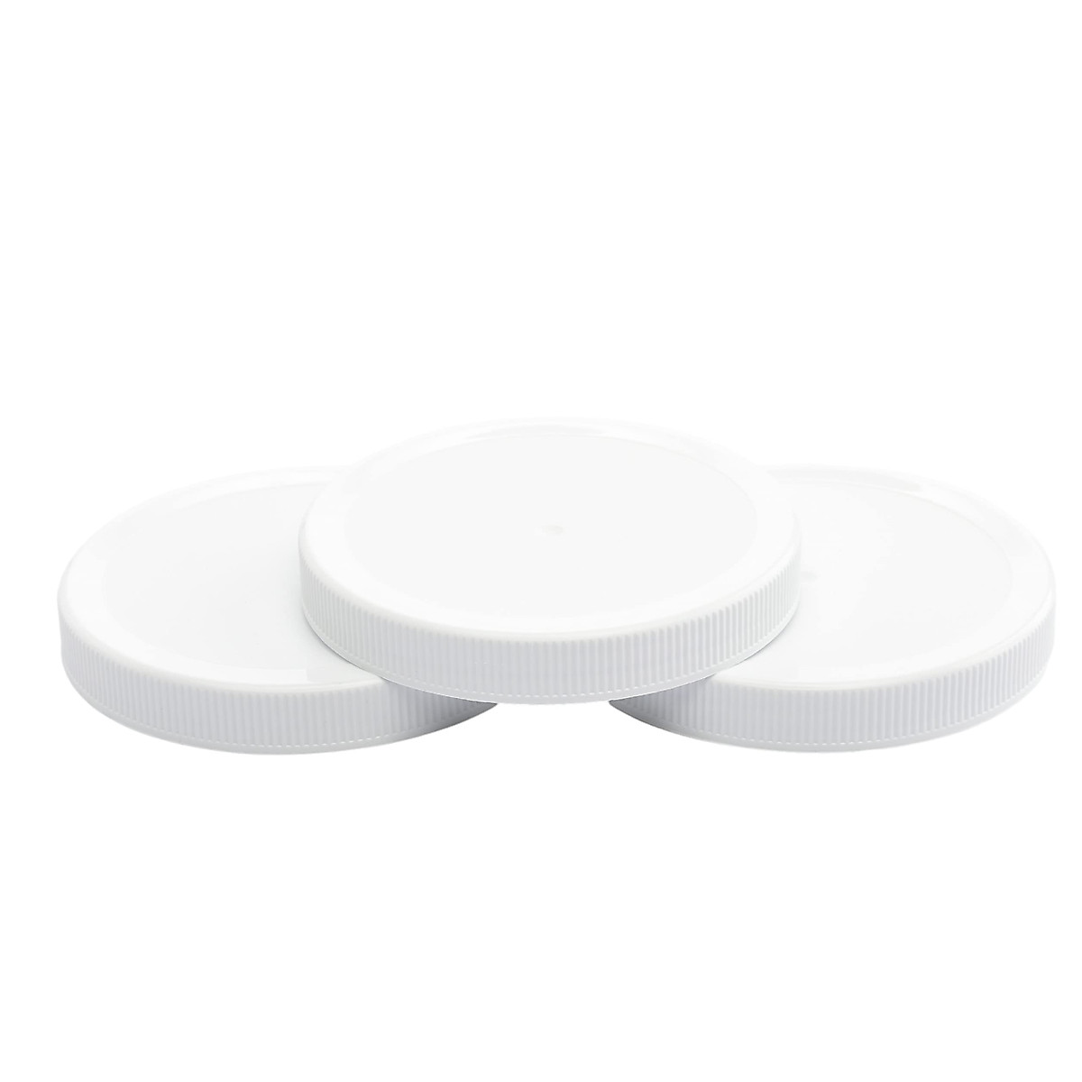CLEARVIEW CONTAINERS | 110/400 Plastic Replacement Lids | 110mm Caps w/Leak Proof Liner | For Large Glass or Plastic Wide Mouth Jar | Made in the U.S.A.| Food-Grade Storage Caps for Canning Jars (3)