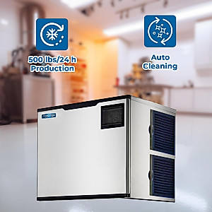 Foster Commercial Ice Maker 500 Pounds Per Day – Head Only – Stainless Steel, Industrial Modular Ice Half Dice Machine, Quiet Operation, Air Cooling System, Self-Cleaning