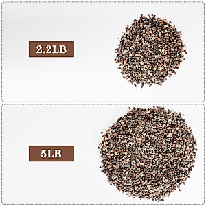 Simetufy 2.2lb Lava Rock Pebbles, 1/5 Inch Decorative Pea Gravel for Plants, Terrarium Rocks for Pots Indoor, Cactus, Top-Dressing Volcanic Rocks, Drainage Rocks for Potted Plants