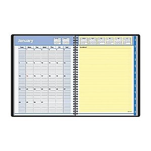 AT-A-GLANCE QuickNotes Recycled Weekly/Monthly Appointment Book, 8 1/2 x 11 Inches, Black, 2013 (76-950-05)