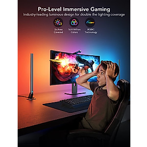 Govee LED Strip Lights(55'') & Gaming Light Bars(17'') with Camera, Smart DreamView G1 Pro Gaming Lights for 24"-32" PC with Color-Match Video, Music Sync & 42 Scene Modes Specially Built for Gamers