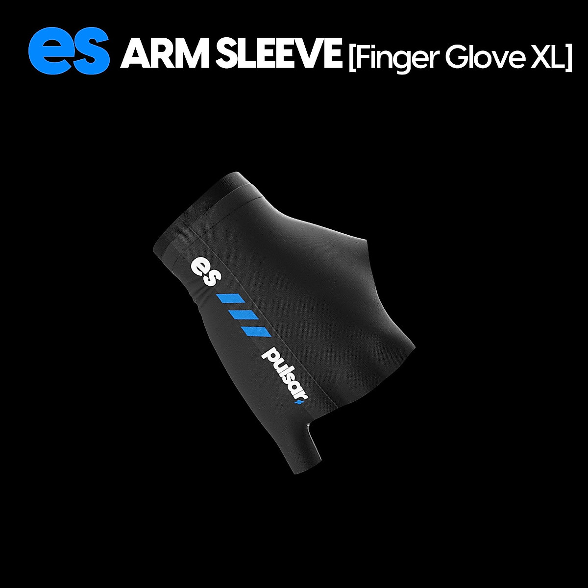 PULSAR eS Gaming Arm Sleeve for Esports Gaming Compression Sleeve, Finger Glove Large Black