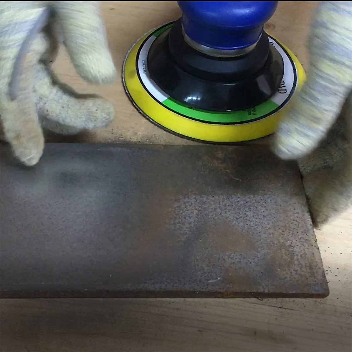 Air Random Orbital Sander by UPWOOD, Pneumatic Palm Sander With 10 Pcs Sandpapers for Auto Body Work, Woodworking (5 Inch)