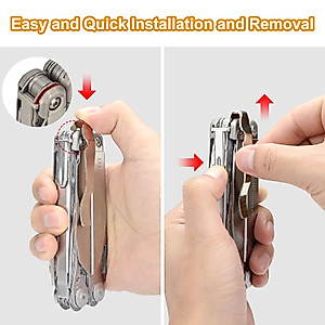 Heavaluefit Durable Pocket Clip for LEATHERMAN Surge, Made of High Quality Stainless Steel, Quick Install and Remove Clip Accessories Perfcet for LEATHERMAN Surge (Sliver)