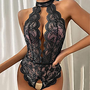 FABIURT Valentines Day Lingerie for Women, Lingerie for Women, Sexy Lingerie for Women, Womens Sexy Sleepwear Sexy Chemise Lingerie Cotton Nightgowns for Women Black