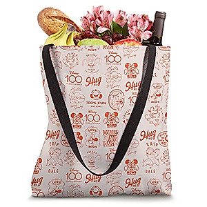 Disney 100 Logo Disney Characters Hugs and Happy Faces D100 Tote Bag