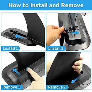 GEUNTECH Kayak Tracking Fin Detachable Watershed Board Fin for Kayak Canoe Boat Dinghy Accessories (1 Large Tracking fin)