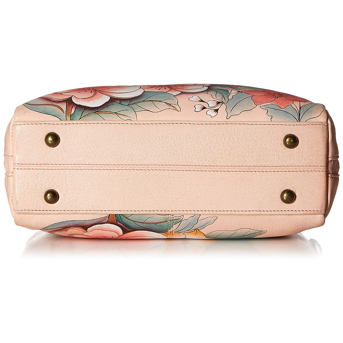 Anna by Anuschka womens Anna Anuschka Painted Leather Women's All Round Zippered Crossbody cross body handbags, Vintage Garden, One Size US