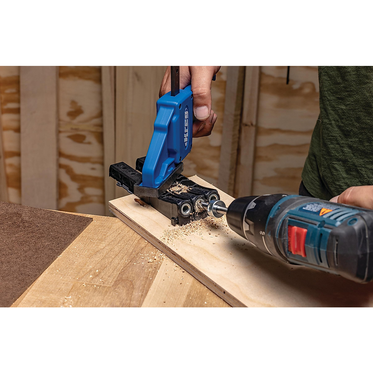Kreg KPHJ230 - Kreg Pocket-Hole Jig Micro - Micro Jig for Thin Stock, Cabinets, Drawers & Repairs - 33% Smaller Holes - For 1/2” & 3/4” Thick Materials - Holiday Home Improvement Gifts for Him
