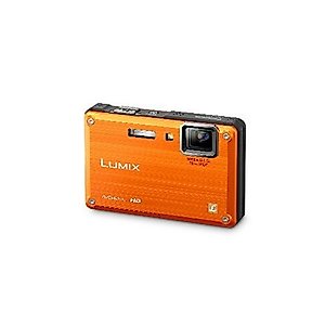 Panasonic Lumix DMC-TS1 12MP Digital Camera with 4.6x Wide Angle MEGA Optical Image Stabilized Zoom and 2.7 inch LCD (Orange)