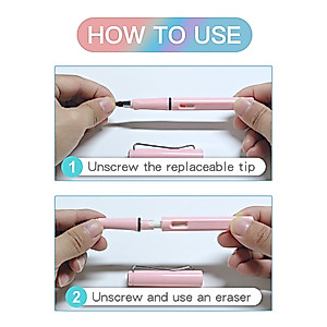 H.MARO 12 COLORS infinity Pencils Magic pencils, Everlasting Pencil with Eraser, Technology Pencil for Home Office School (12 Colors Pencils + 12 Erasers) (12 PCS COLORS)