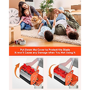 MUNBYN Packing Tape Dispenser, 2 Inch Tape Gun Dispenser for 3 inch Tape Core, Lightweight Tape Cutter Great with Blade Cover for Heavy Duty Shipping, Moving Mailing Box Sealing Carton Packaging