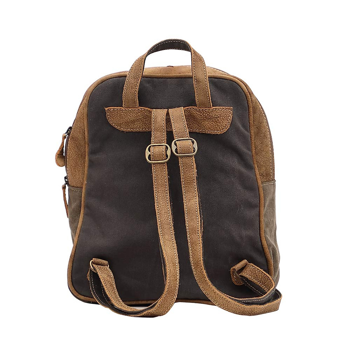 Myra Bag Clique Upcycled Canvas & Cowhide Backpack S-1446