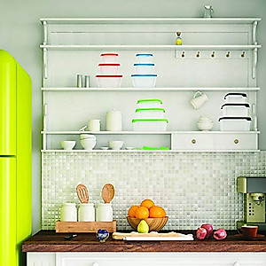 HELSIM Green 10-Piece Containers Set with Lids for Storage, Lunch, and Meal Prep, Dishwasher & Microwave Safe