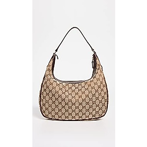 Gucci Women's Pre-Loved Shoulder Hobo, GG Canvas, Brown, One Size