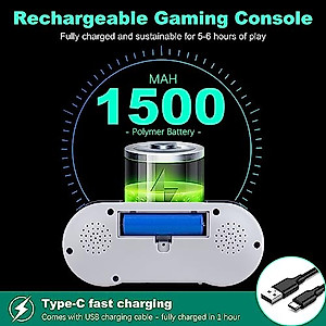 SF2000 Retro Handheld Game Console - Built in 6180+ Classic Video Games,3.0 inch IPS Screen, Supports External TF Card, 2.4G Wireless Handles, AV Output Plug & Play 4K Game Console…