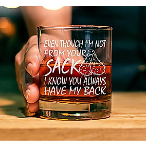 CARVELITA Even Though I'm Not From Your ??? Whiskey Glass - 11oz Old Fashion Bourbon Rocks Glass - Bonus Dad Gifts - Step Dad Gifts - Birthday Gifts For Stepdad - Stepdad Gifts - Sarcastic Gifts