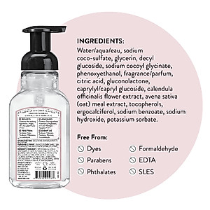 J.R. Watkins Foaming Hand Soap with Pump Dispenser, Moisturizing Foam Hand Wash, All Natural, Alcohol-Free, Cruelty-Free, USA Made, Rosewater, 9 fl oz, 3 Pack