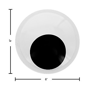 Essentials By Leisure Arts Eyes Sticky Back Moveable 6" 2Pc Googly Eyes, Google Eyes for Crafts, Big Googly for Crafts, Wiggle Eyes, Craft