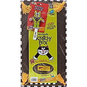 FAT CAT Big Mama's Scratch Cat Toy Box Includes 100% Organic Catnip Grown In The USA