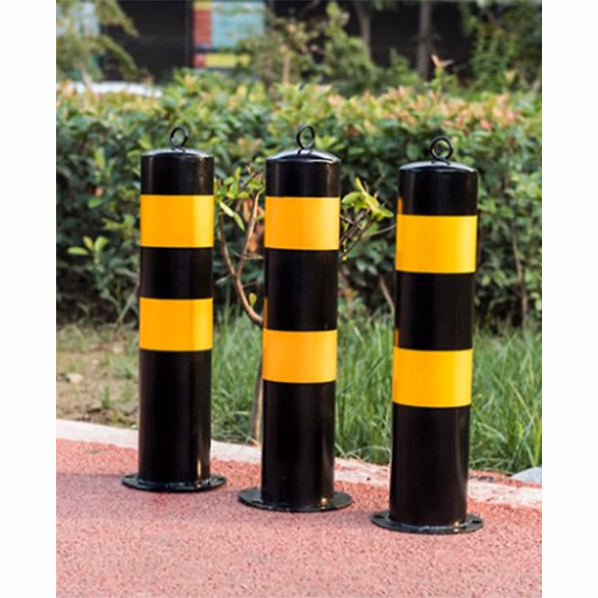 OUSIKA Parking Post, Parking Barrier, for Parking Lot Parking Barriers, Parking Space Lock, Parking Pile, Ground Pile, Warning Column, Car Stopper Bollard