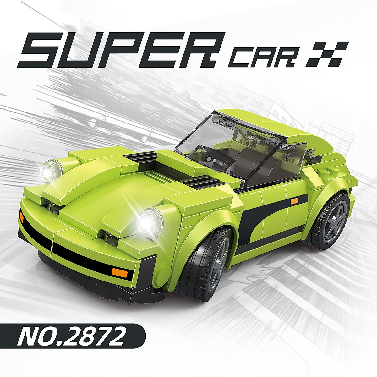 Wange Supercar Building Blocks Toys Speed Champions Racing Car Kit Collectible Sport Cars Model Ideal Gifts (161 Pieces)