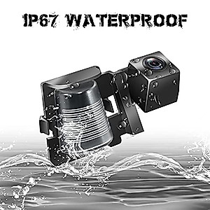 RED WOLF Replacement for Jeep Wrangler JK License Plate Backup Camera 2007 -2018 Jeep Reverse Rear View Parking License Plate Mount 170° Wide Vision Waterproof