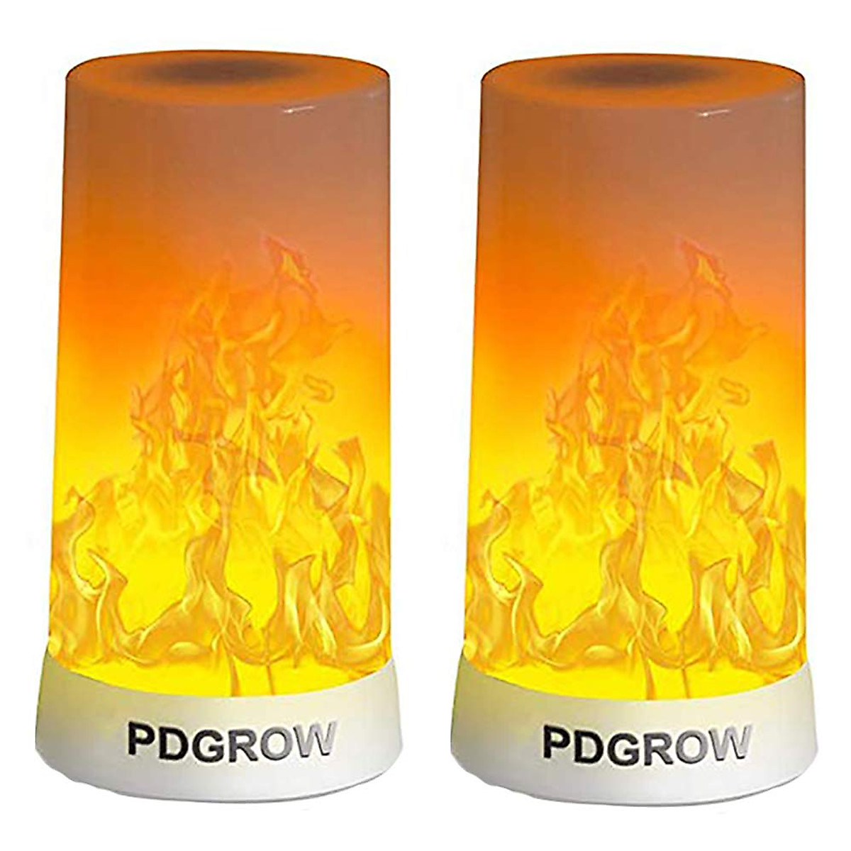 LED Flame Effect Light, PDGROW Flame Lamp 4 Modes USB Rechargeable Fire Lights Indoor Campfire Outdoor Decorative Lantern Hanging Lamps Fireplace Romantic Light for Home Party Camping Bar