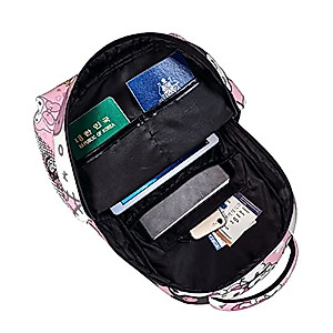 Cartoon Cat Backpack Large Capacity Daypack Lightweight Travel Laptop Bag for Women Girl