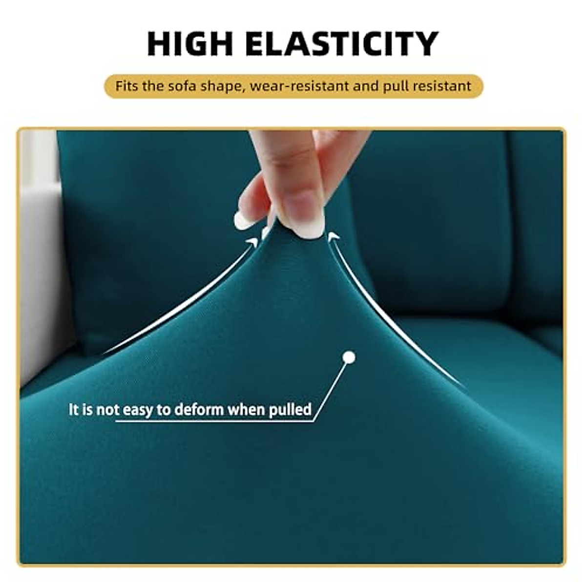 HDCAXKJ 100% Waterproof 8-Piece Recliner Couch Cover for Reclining Couch 3 Seat Super Stretch Soft Recliner Sofa Covers for 3 Cushion Couch Recliner Set Slipcovers Protector (Peacock Blue, 3 Seat)