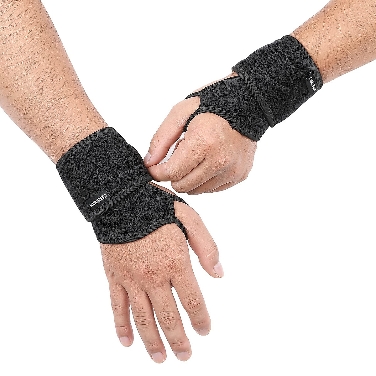 Carpal Tunnel Wrist Brace,2 Pack Adjustable Wrist Compression Strap and Wrist Brace Sport Wrist Support for Fitness, Carpal Tunnel Arthritis, Tendonitis, Weightlifting,Pain ReliefWear Anywhere Wrist