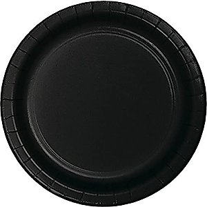 Creative Converting Party Supplies Dinner Plates, 7.5 x 4.25-Inch, Black Velvet