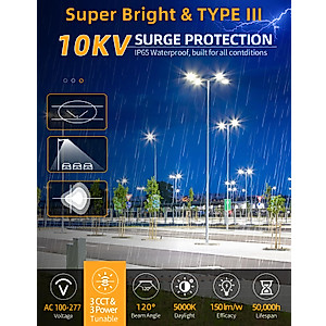 4PCS LED Parking Lot Lights 320W 250W 200W Adjustable, LED Shoebox Light 5700K 5000K 4500K, UL Listed Outdoor Pole Light with Photocell, IP65 Commercial Street Area Lighting 100-277V (Slip Fit)