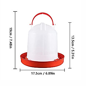 Chick Feeder and Waterer Kit Hanging Poultry Feeder & Drinker,1.5 L Waterer and 1Kg Feeder Set Chicken Water Feeder Kit for Farm,Chicken,Coop