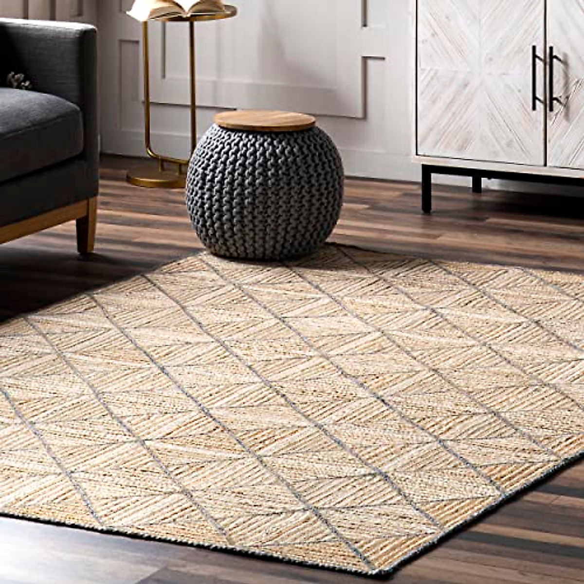 Rugs USA x Lauren Liess Marigold Vintage Tasseled Area Rug, 8' x 10', Brown