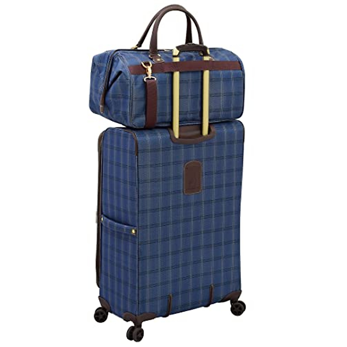 London Fog Londong Fog Brentwood II Wide Mouth Duffle, Blue, Carry-On 20-Inch