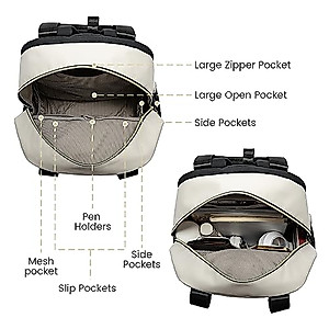 LOVEVOOK Laptop Backpack for Women, Cute Laptop Bag with USB Port, Waterproof Travel Work Backpack Purse, Anti-Theft Backpacks Casual Computer Daypack Nurse Teacher Bag