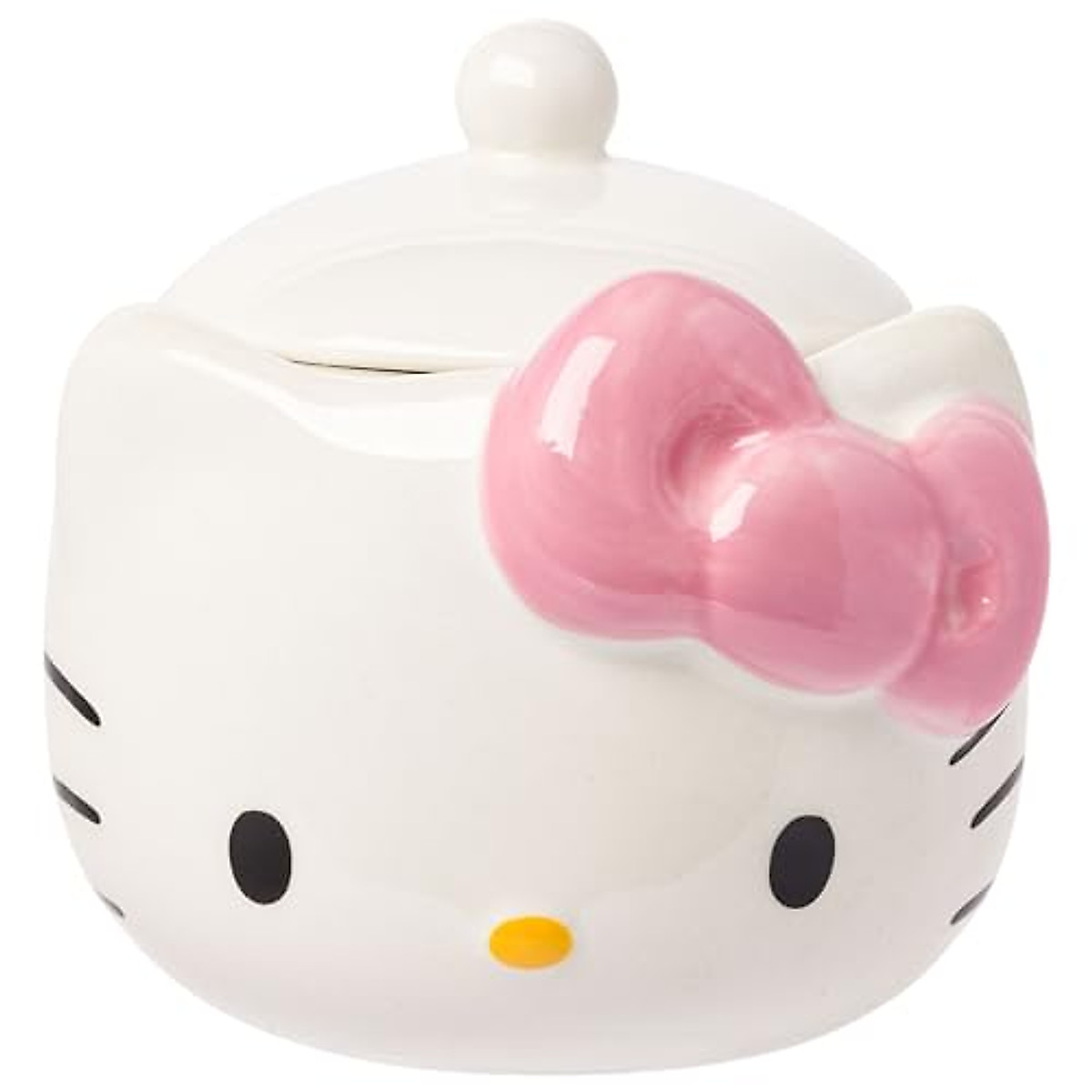 Silver Buffalo Sanrio Hello Kitty 3D Sculpted Ceramic Cookie Snack Candy Jar (X-Small)