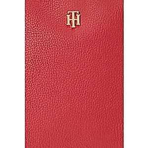 Tommy Hilfiger Marissa II Convertible Satchel with Gifting Hangtag Pebble PVC Tommy Red One Size